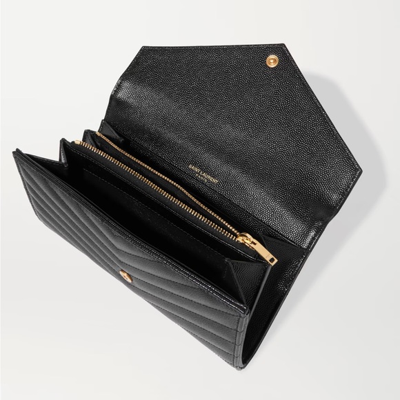 Yves Saint Laurent | Bags | New Ysl Saint Laurent Long Flap Wallet In ...